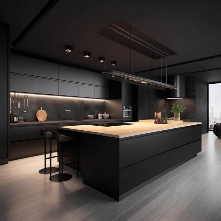 Luxury Black Kitchen Cabinets | Modern Black Kitchen Cabinets