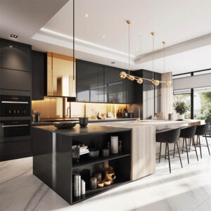 Luxury Black Kitchen Cabinets | Modern Black Kitchen Cabinets