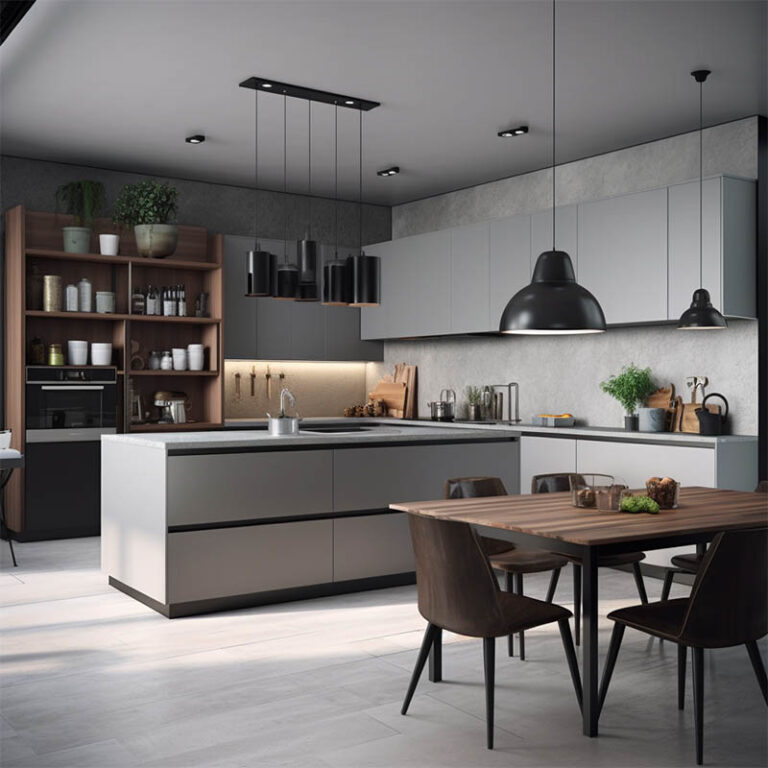 Modern Dark Grey Kitchen Cabinets | Grey Modern Kitchen Cabinets