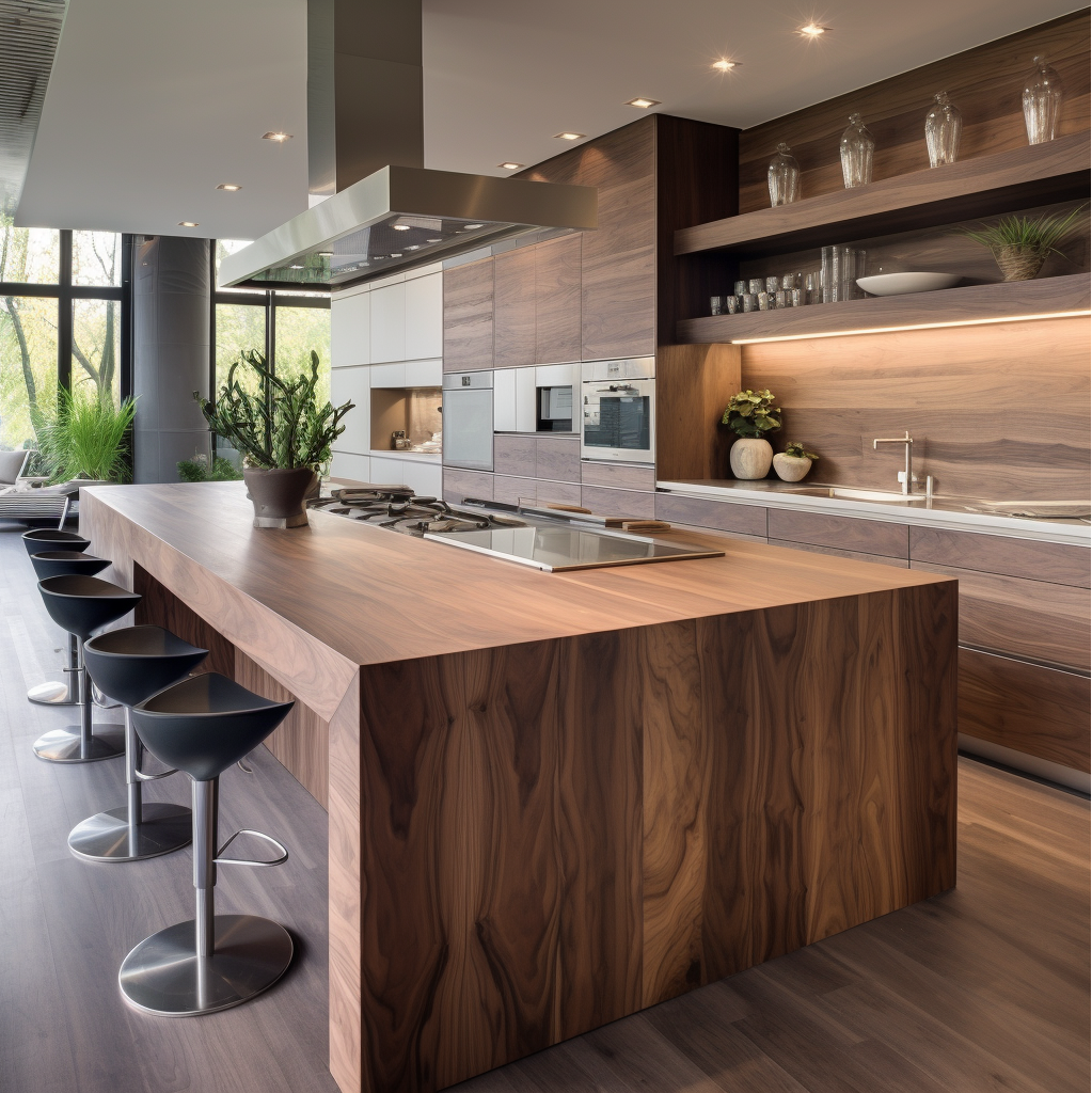 Infuse Wood Accents In A Contemporary Villa Kitchen - HSM Cabinets