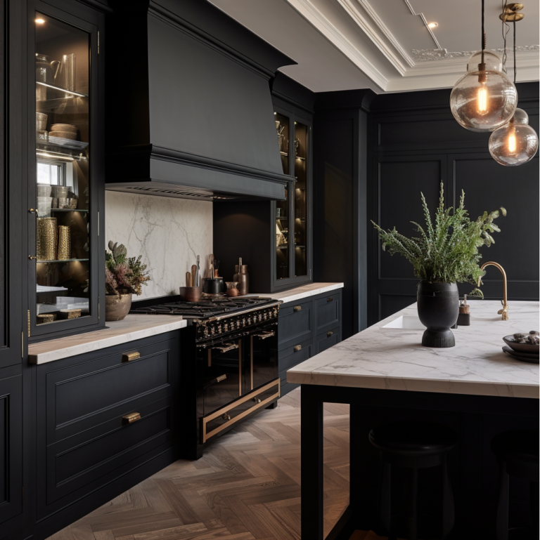 Luxury Black Kitchen Cabinets | Modern Black Kitchen Cabinets