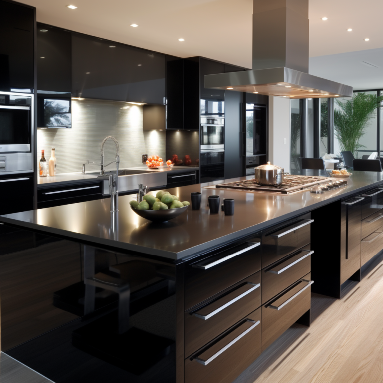 Luxury Black Kitchen Cabinets | Modern Black Kitchen Cabinets