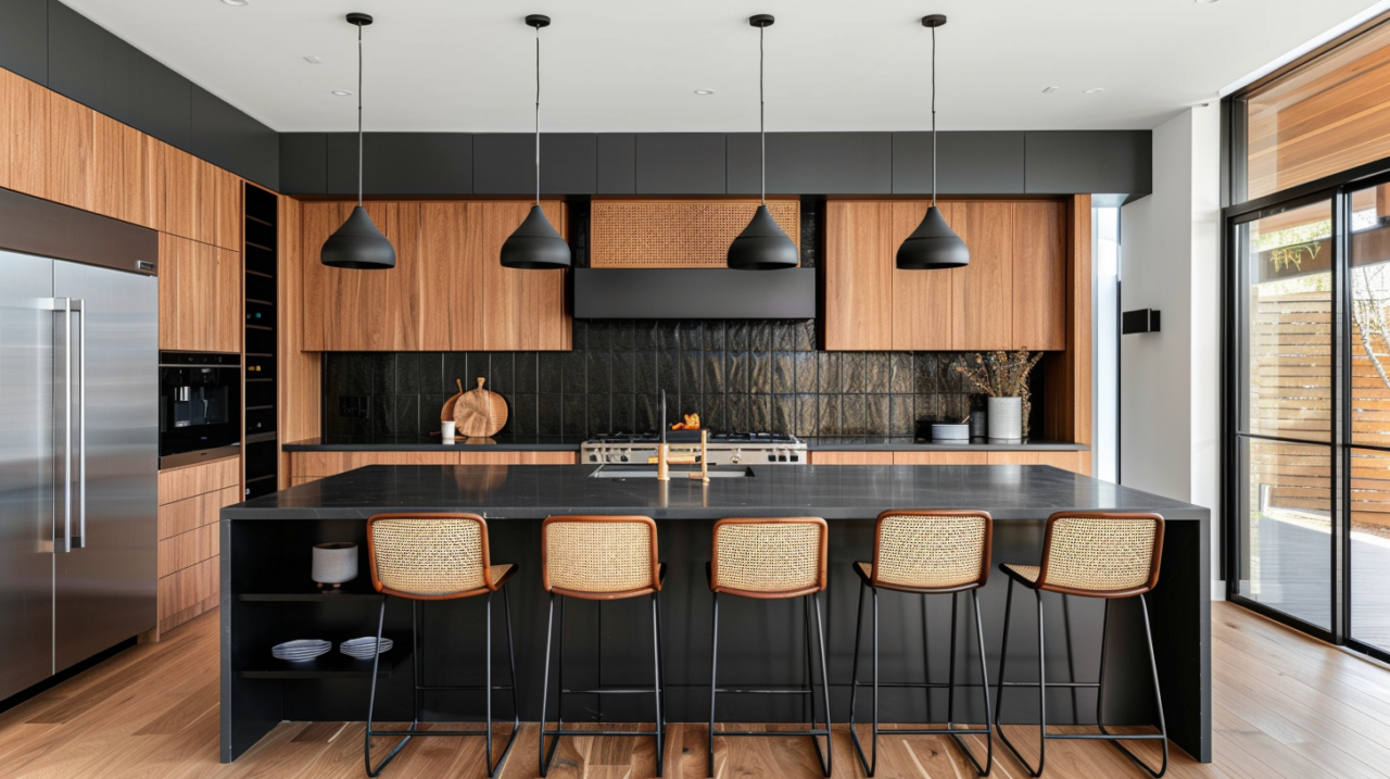 22+ Black Kitchen Cabinets With Black Countertops Design Ideas