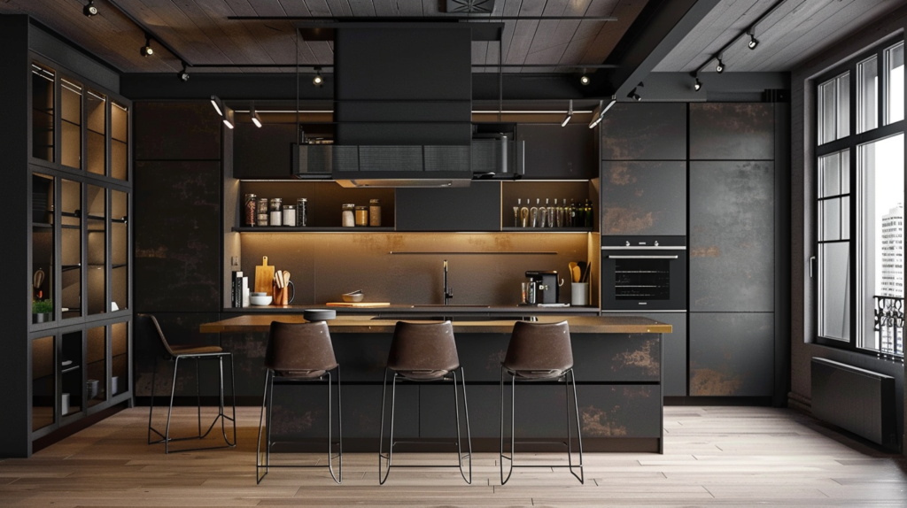 22+ Black Kitchen Cabinets With Black Countertops Design Ideas